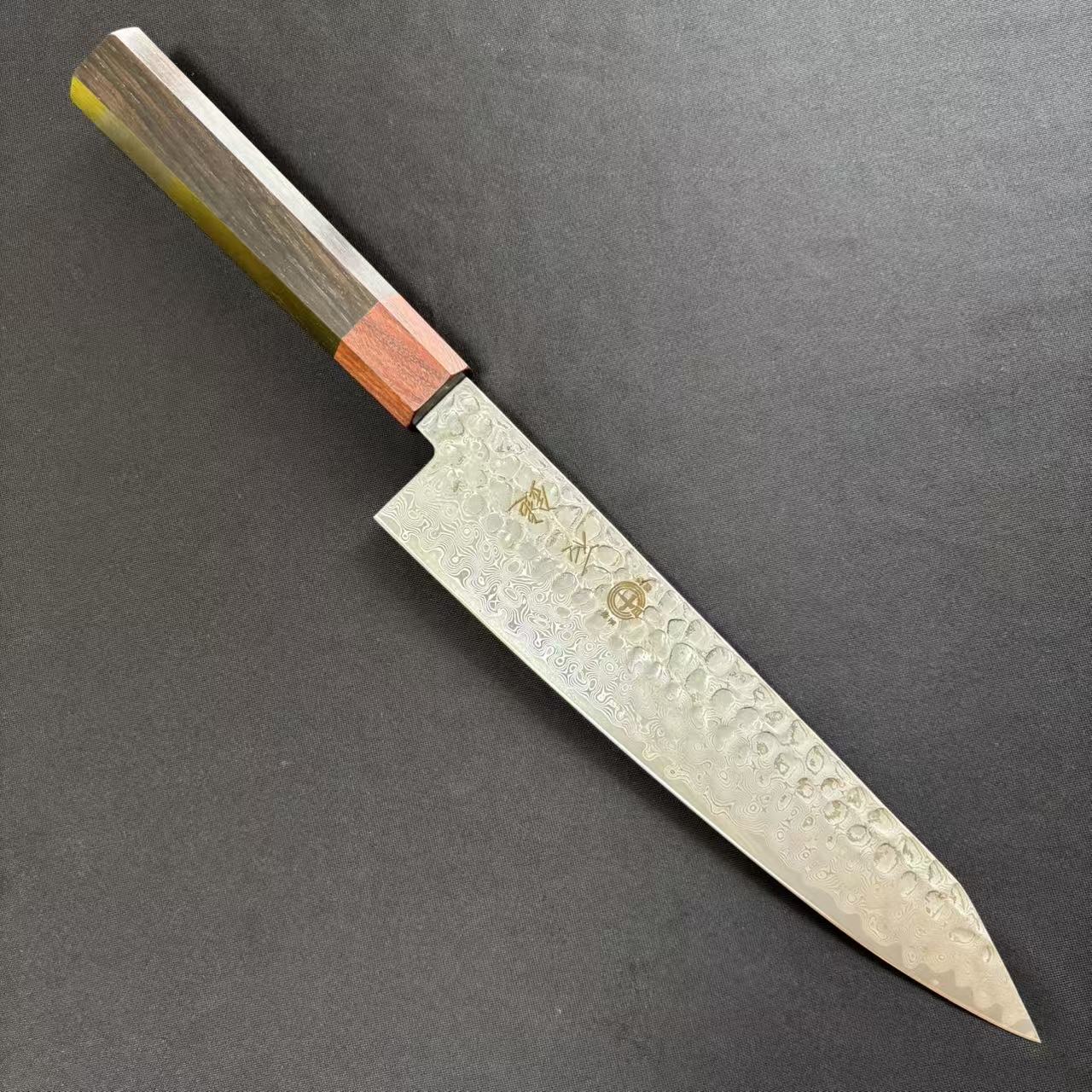 Gyuto VG10 Tsuchime Damascus Ebony 210mm